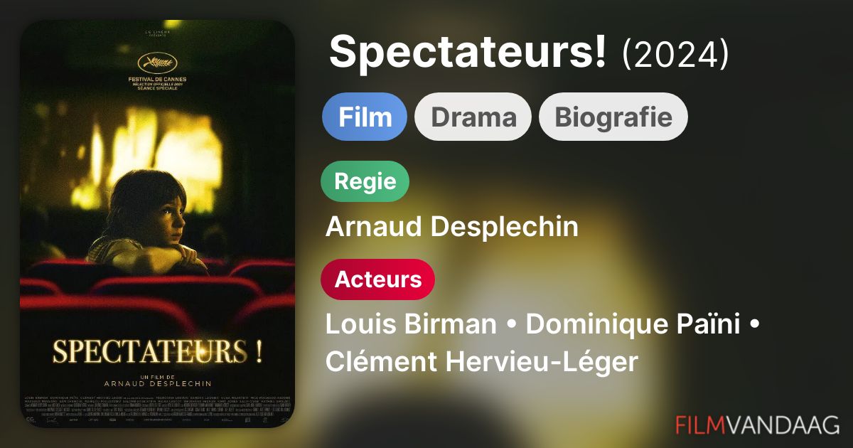 Spectateurs! (film, 2024) kopen op dvd of blu-ray - FilmVandaag.nl