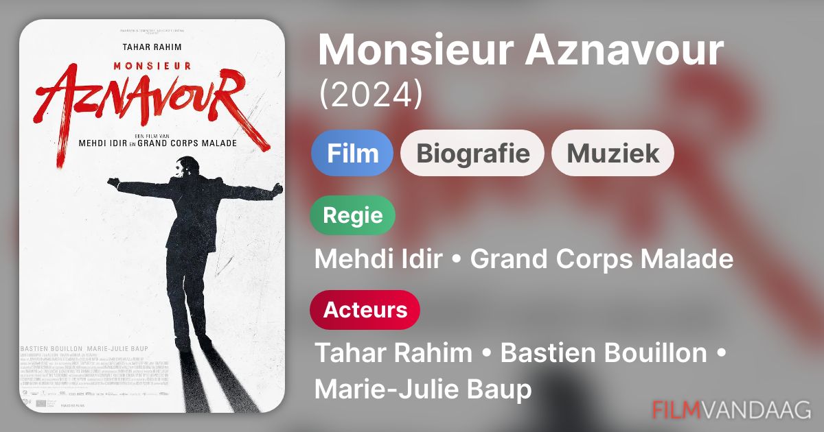 Monsieur Aznavour (film, 2024) kopen op dvd of blu-ray - FilmVandaag.nl