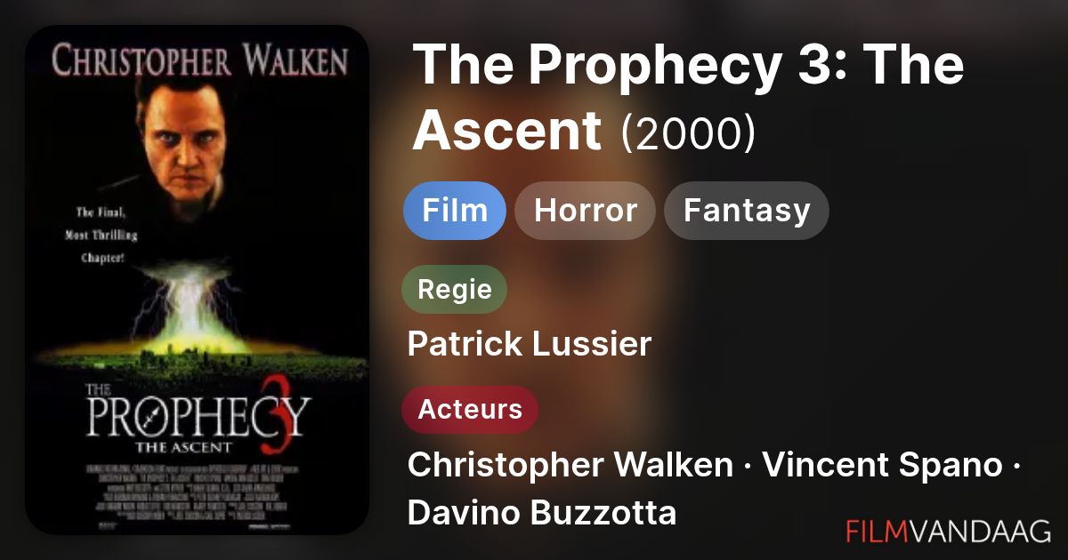 The Prophecy 3: The Ascent (film, 2000) Nu Online Kijken - FilmVandaag.nl