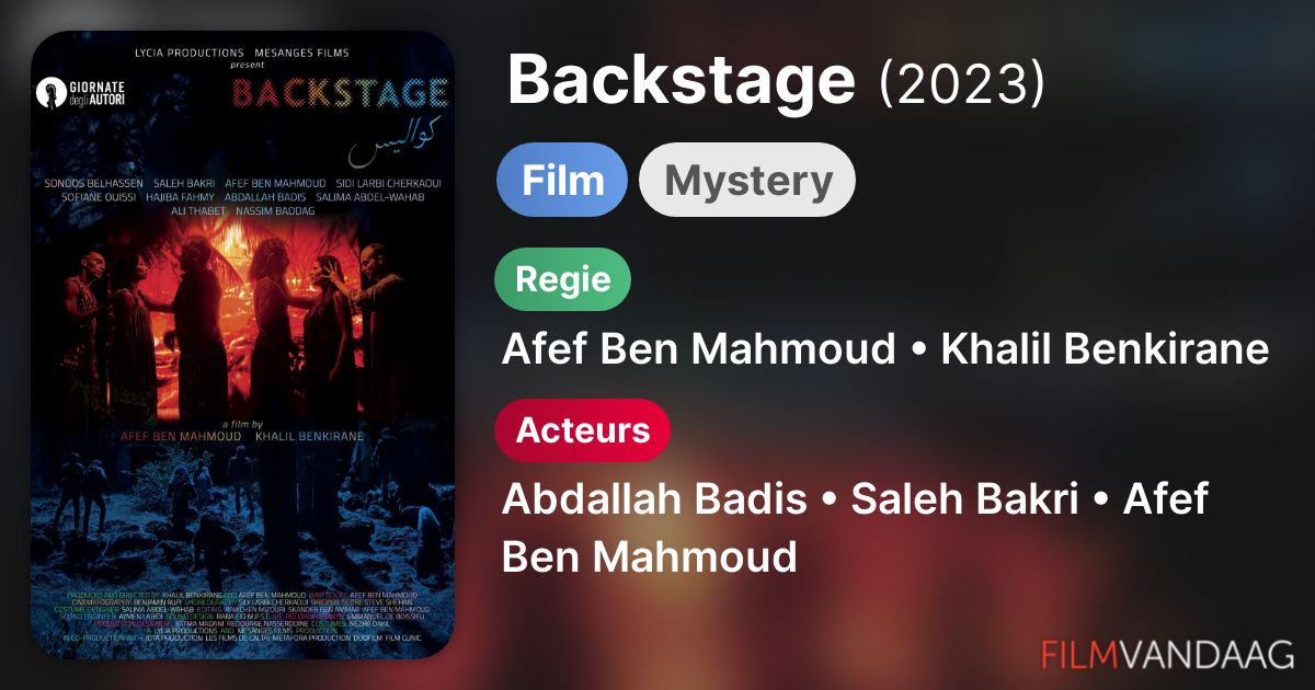 Backstage (film, 2023) - FilmVandaag.nl