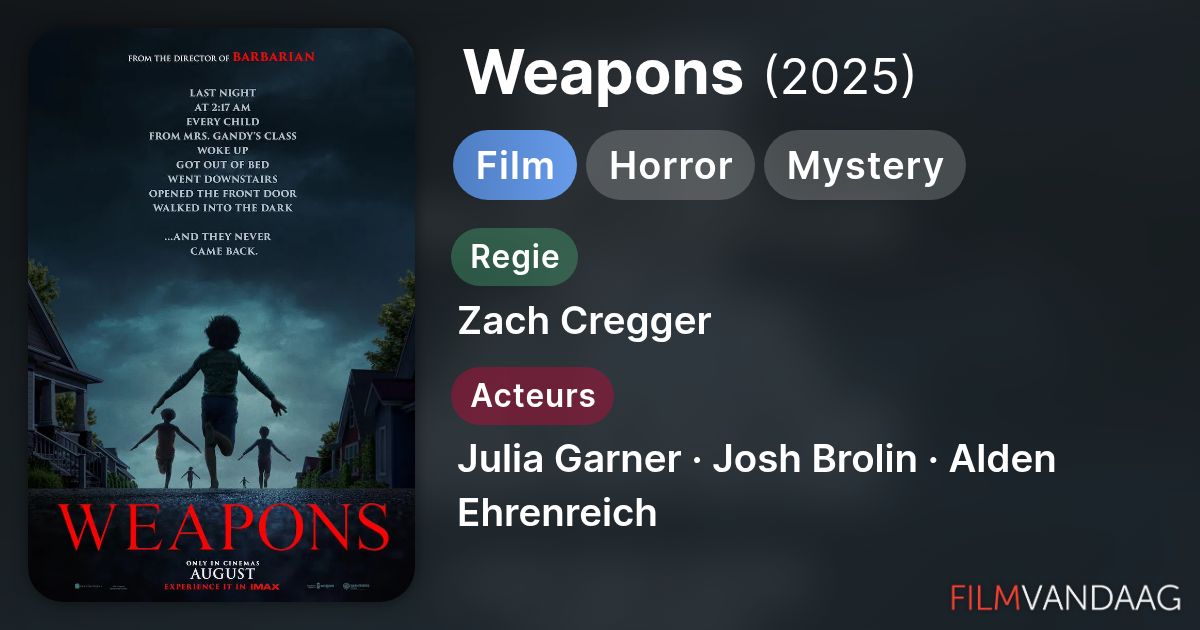 Weapons (film, 2025) - FilmVandaag.nl