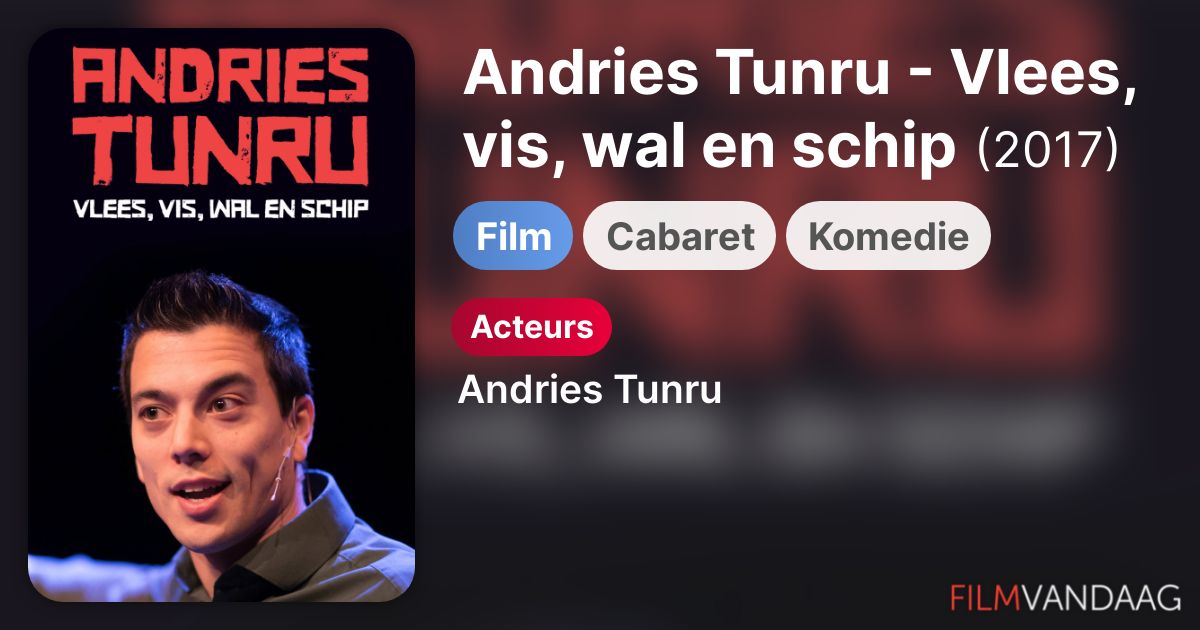Andries Tunru - Vlees, vis, wal en schip (film, 2017) - FilmVandaag.nl