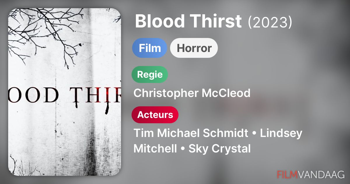 Blood Thirst (film, 2023) - FilmVandaag.nl