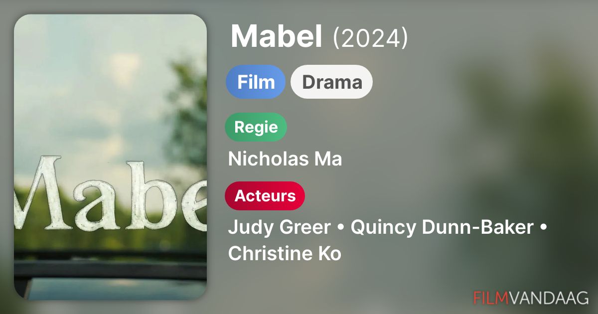 Mabel (film, 2024) - FilmVandaag.nl