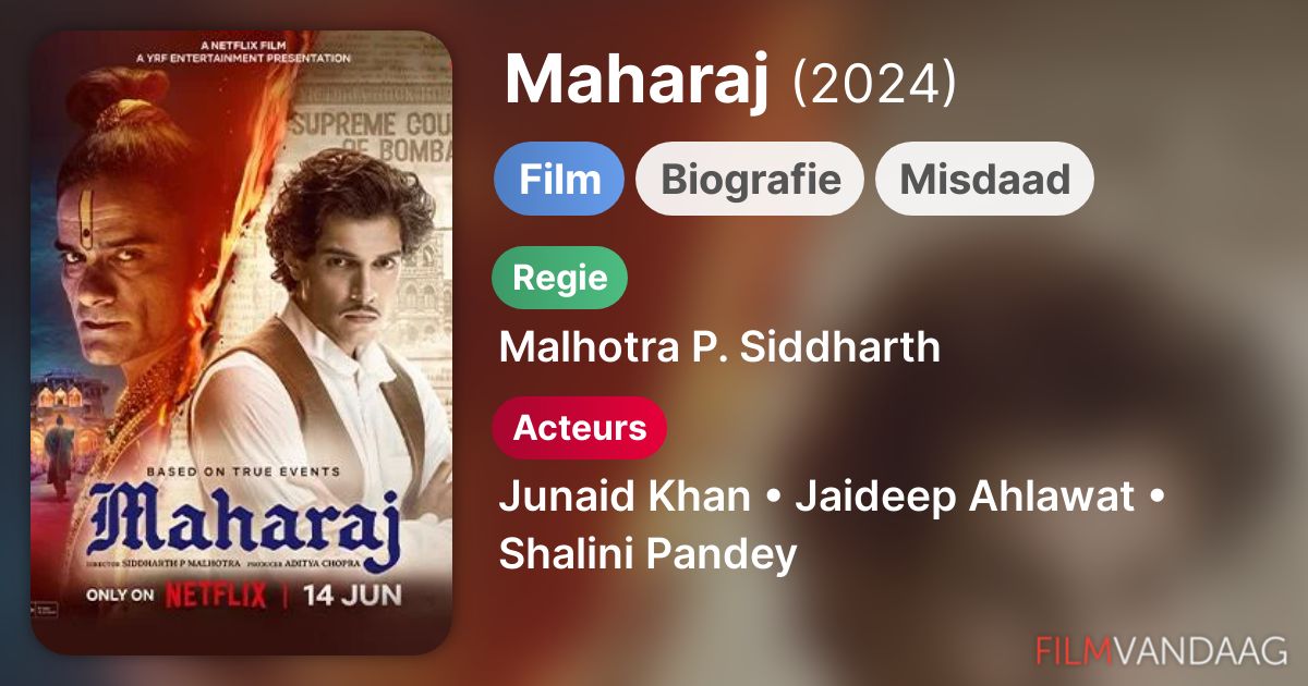 Maharaj (film, 2024) - FilmVandaag.nl
