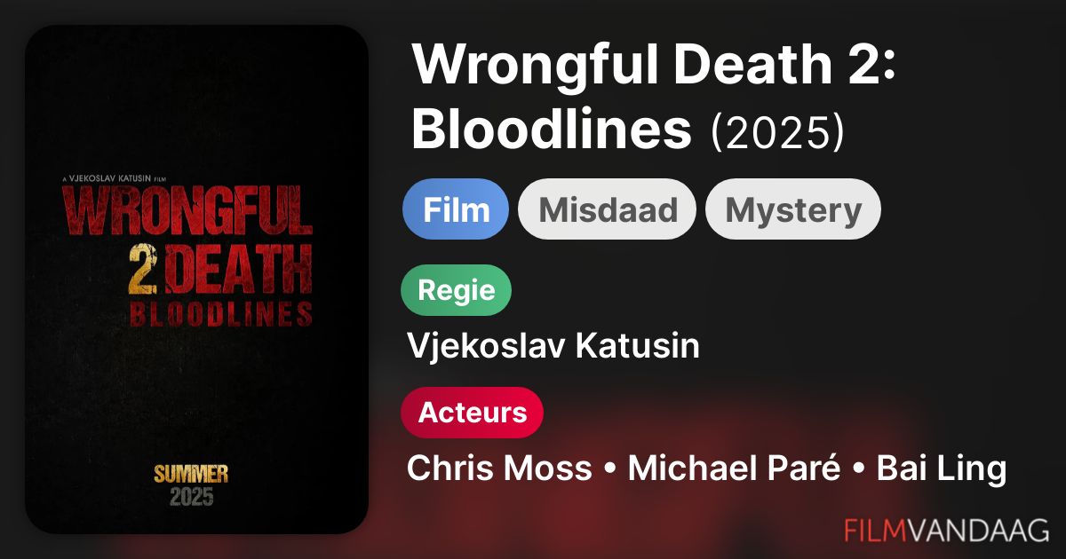 Wrongful Death 2: Bloodlines (film, 2025) Nu Online Kijken - FilmVandaag.nl