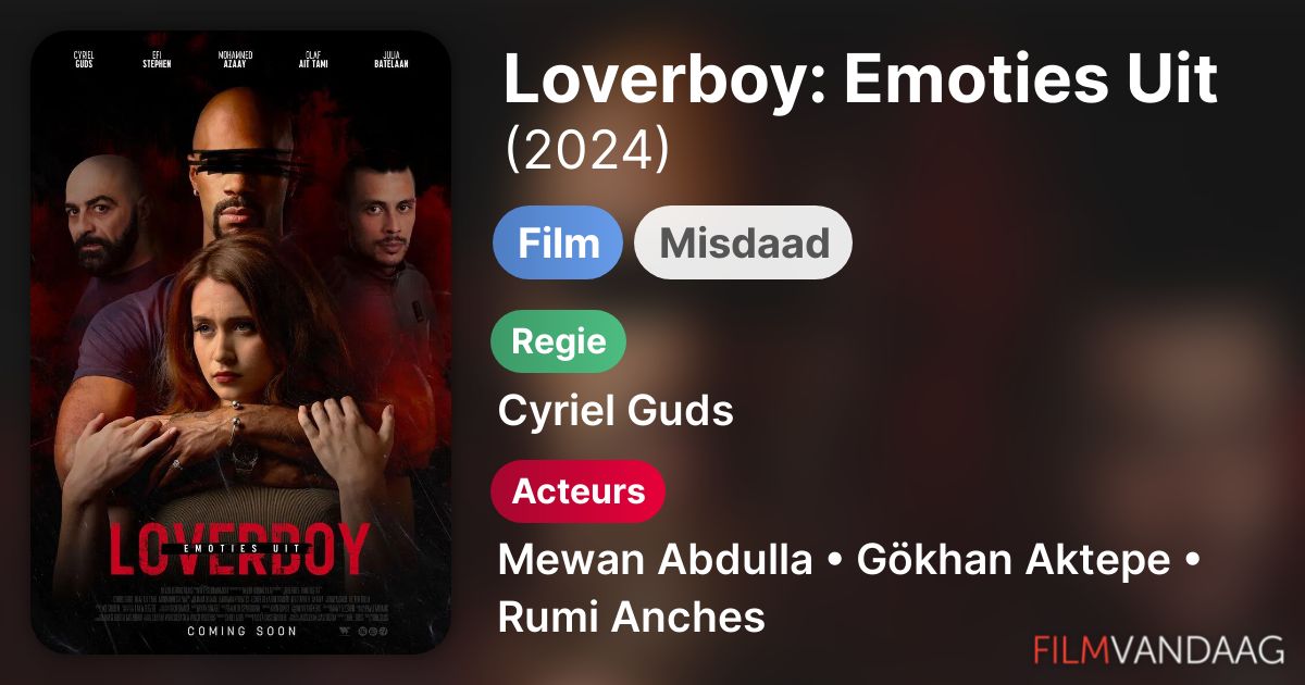 Loverboy: Emoties Uit (film, 2024) Nu Online Kijken - FilmVandaag.nl