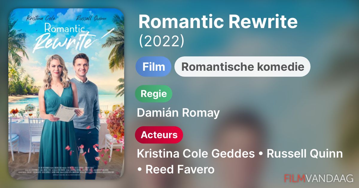 Romantic Rewrite (film, 2022) kopen op dvd of blu-ray - FilmVandaag.nl