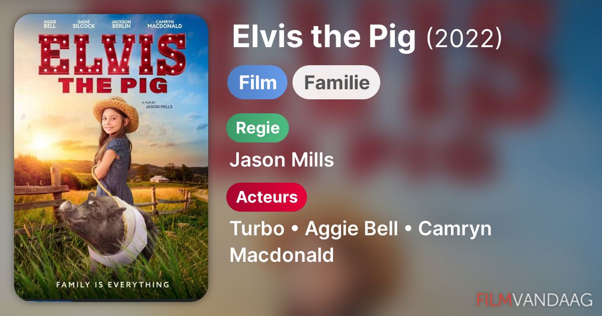 Elvis the Pig (film, 2022) - FilmVandaag.nl