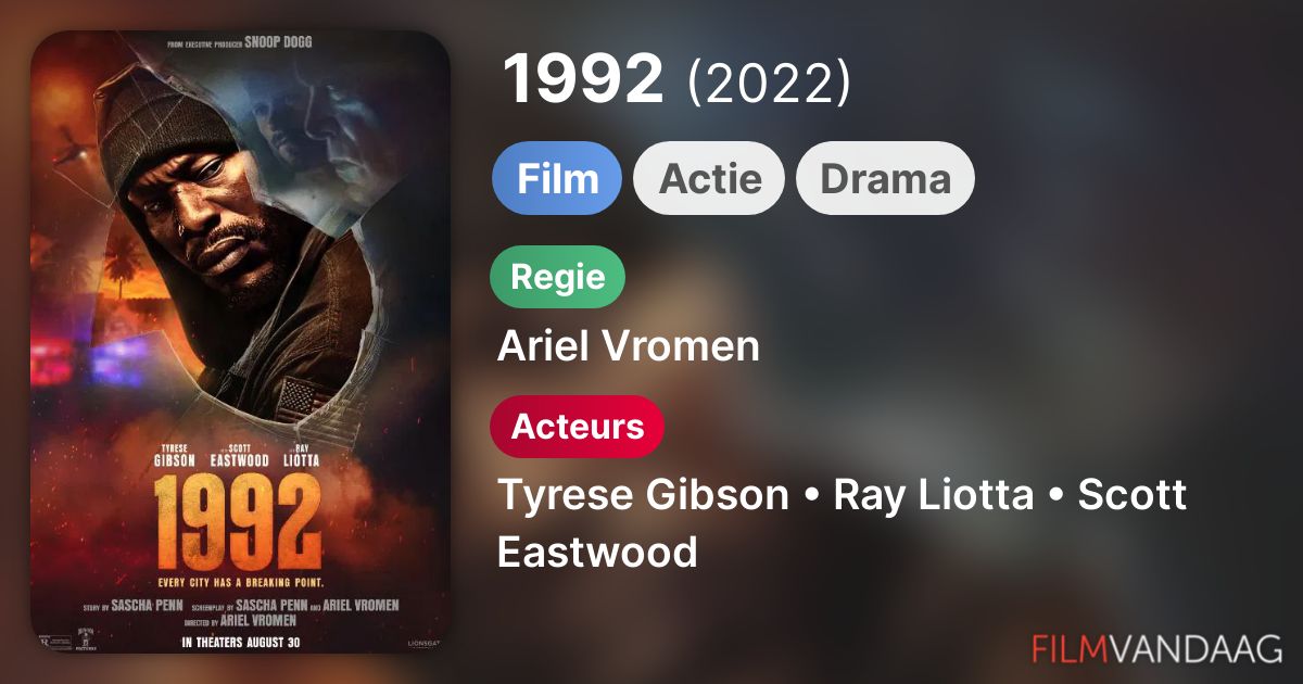 1992 (film, 2022) - FilmVandaag.nl