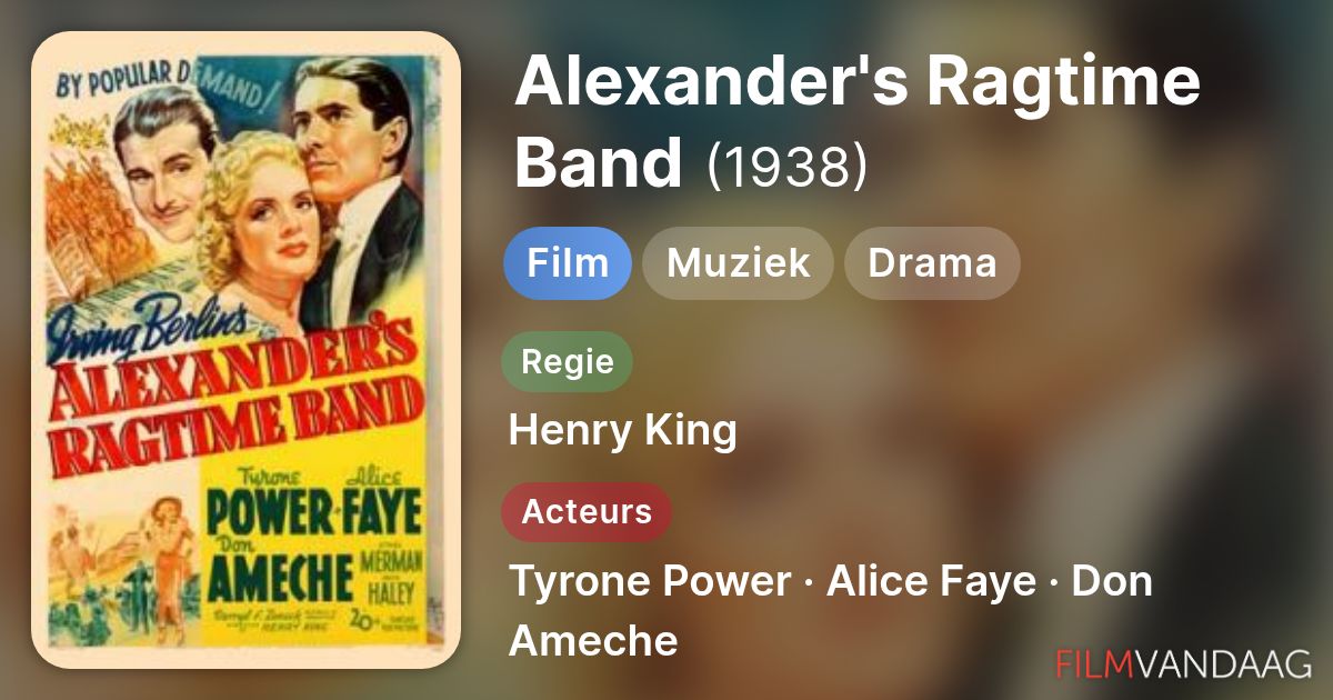 Alexander's Ragtime Band (film, 1938) - FilmVandaag.nl