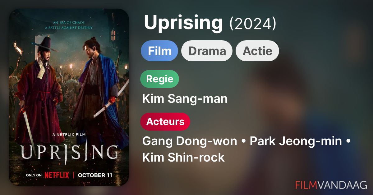 Uprising (film, 2024) - FilmVandaag.nl