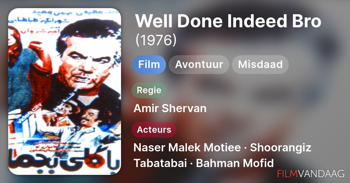 Well Done Indeed Bro (film, 1976) - FilmVandaag.nl