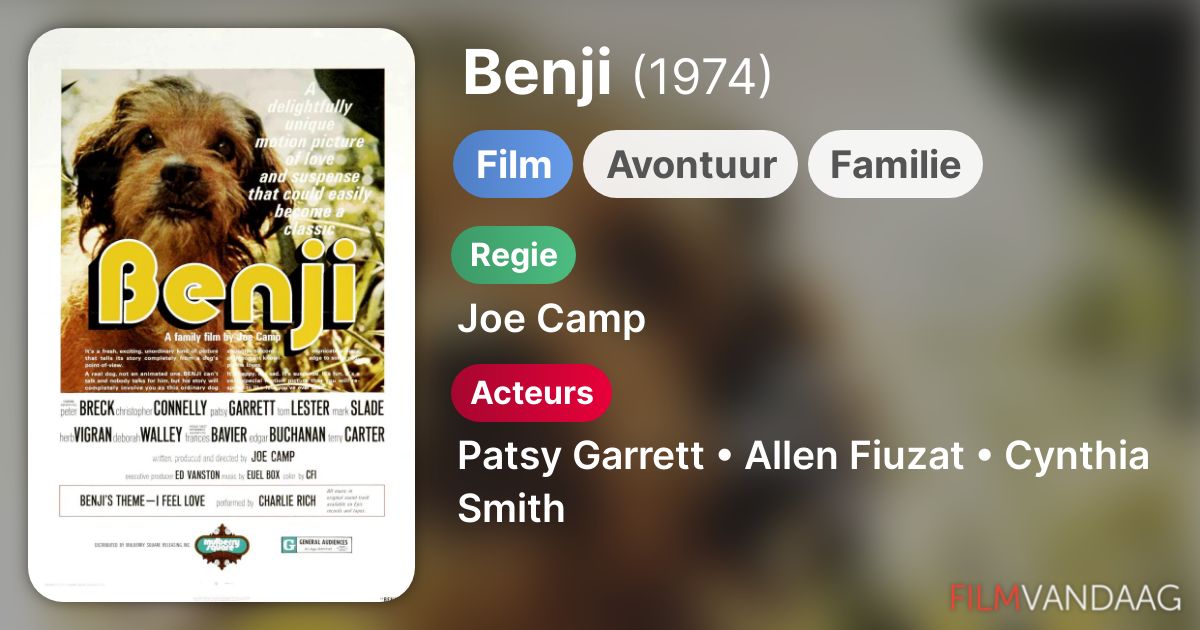 Benji (film, 1974) - FilmVandaag.nl