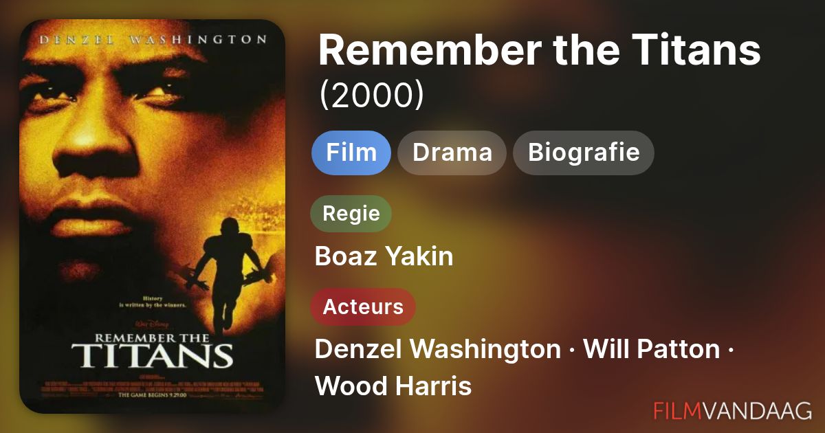 Remember the Titans (film, 2000) - FilmVandaag.nl