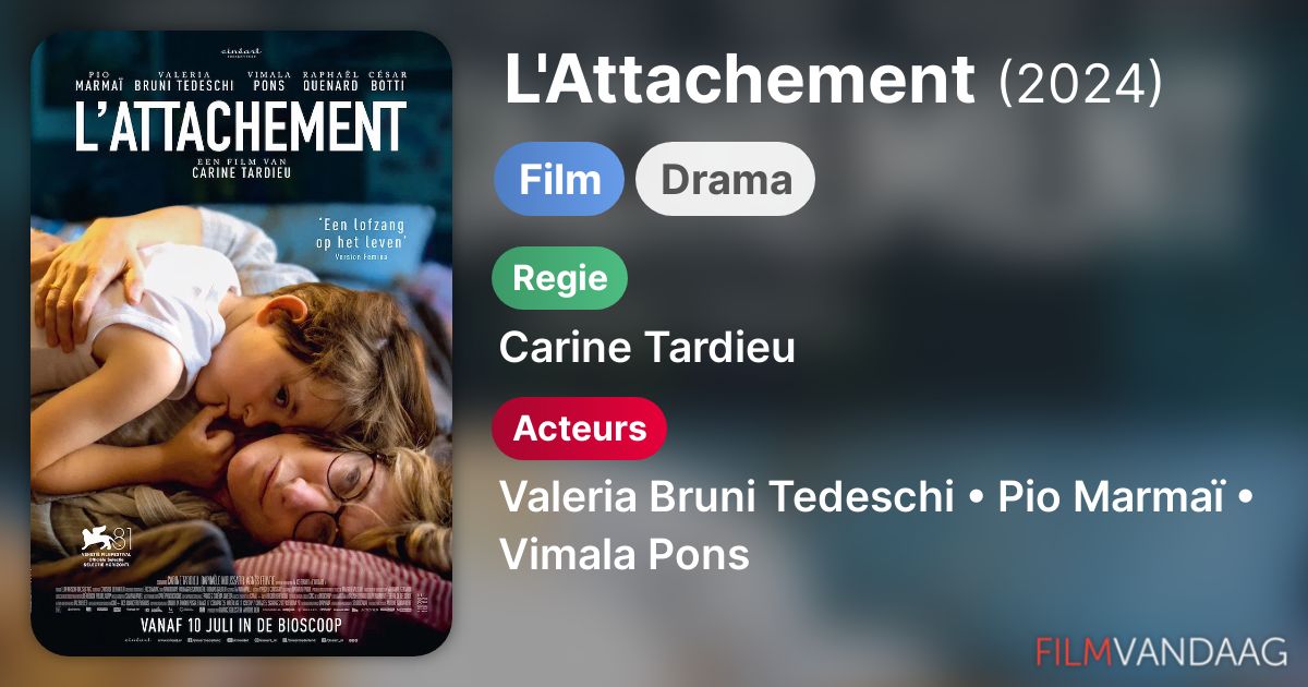 L'Attachement (film, 2024) - FilmVandaag.nl