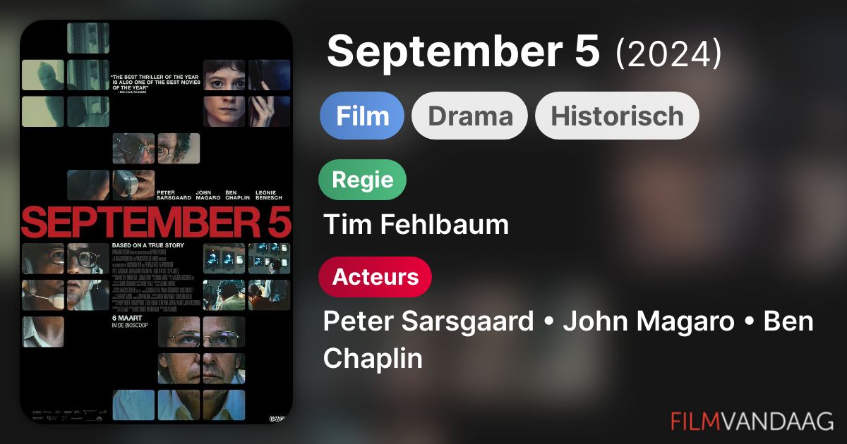 September 5 (film, 2024) - FilmVandaag.nl