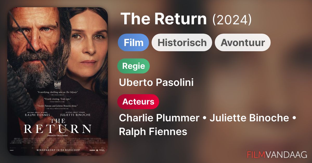 The Return (film, 2024) - FilmVandaag.nl