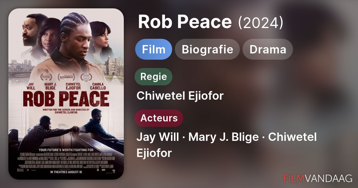 Rob Peace (film, 2024) - FilmVandaag.nl
