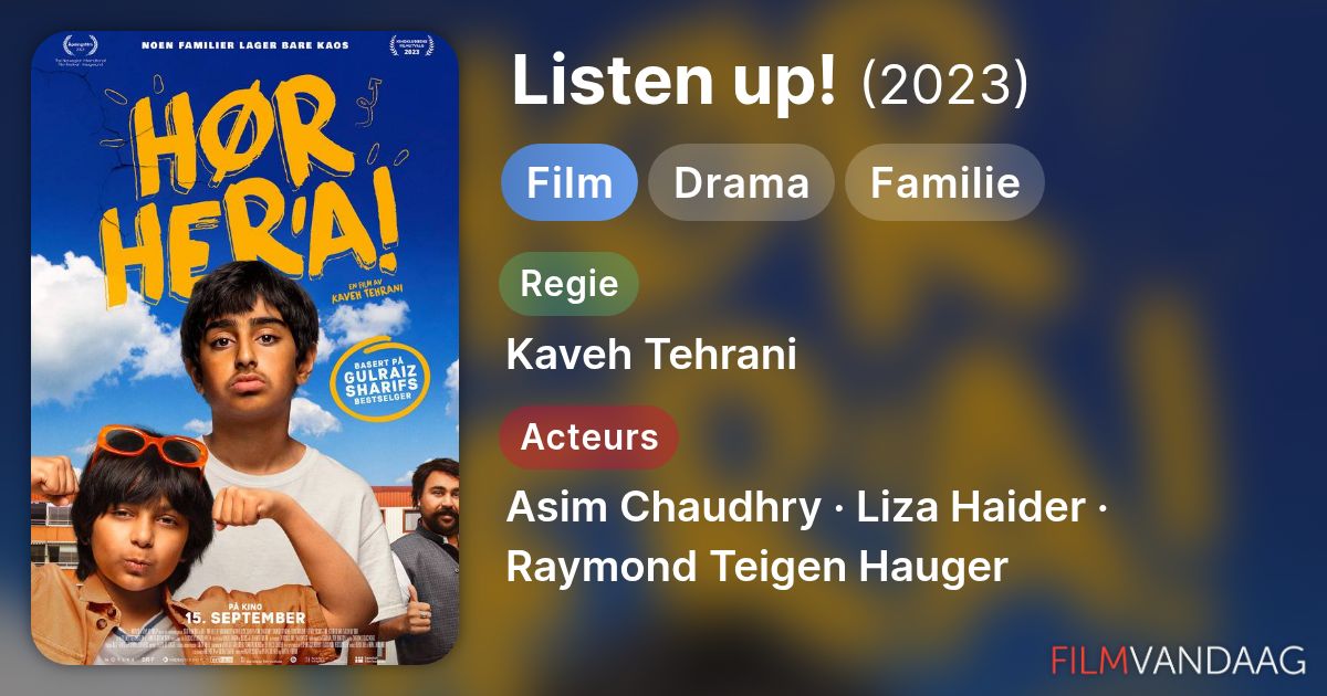 Listen up! (film, 2023) - FilmVandaag.nl