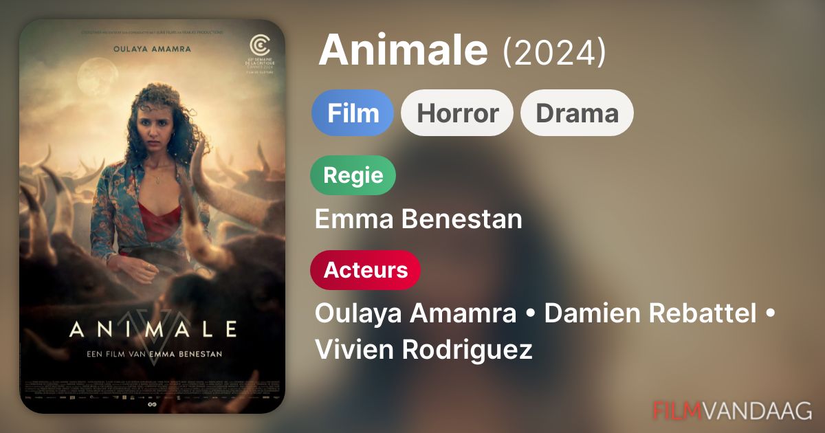 Animale (film, 2024) - FilmVandaag.nl