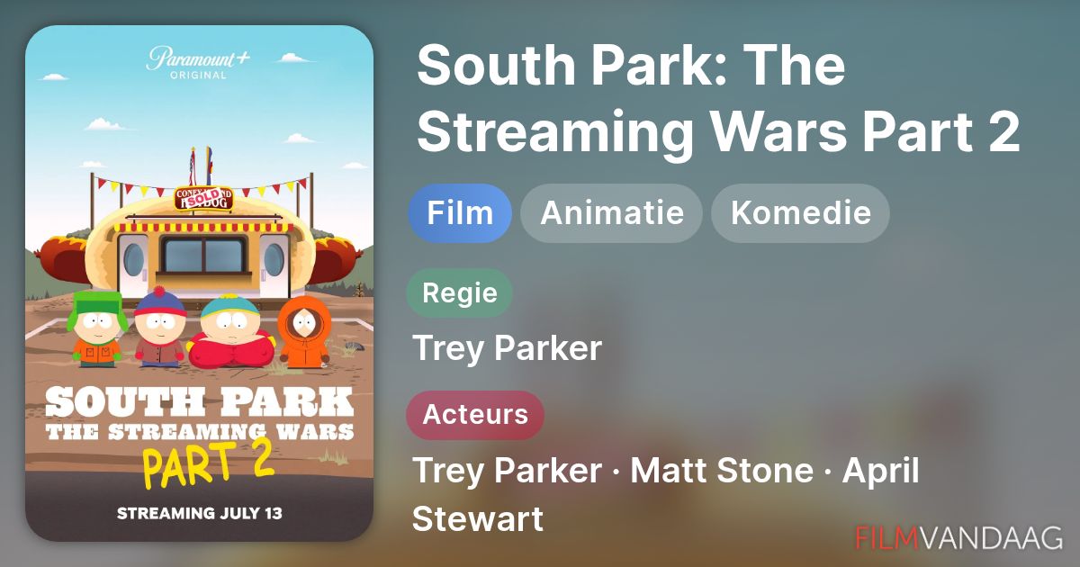 South Park: The Streaming Wars Part 2 (film, 2022) - FilmVandaag.nl