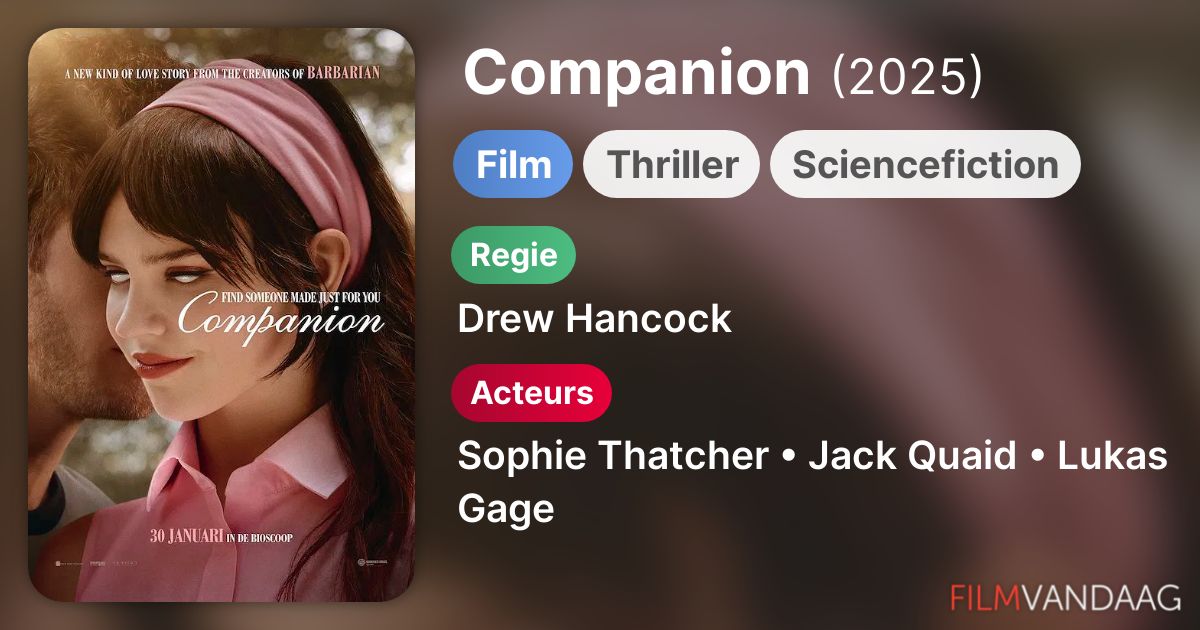 Companion (film, 2025) - FilmVandaag.nl