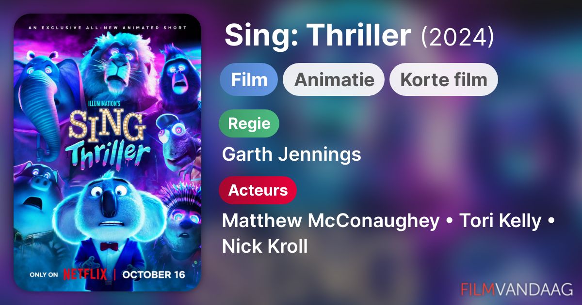 Sing: Thriller (film, 2024) - FilmVandaag.nl
