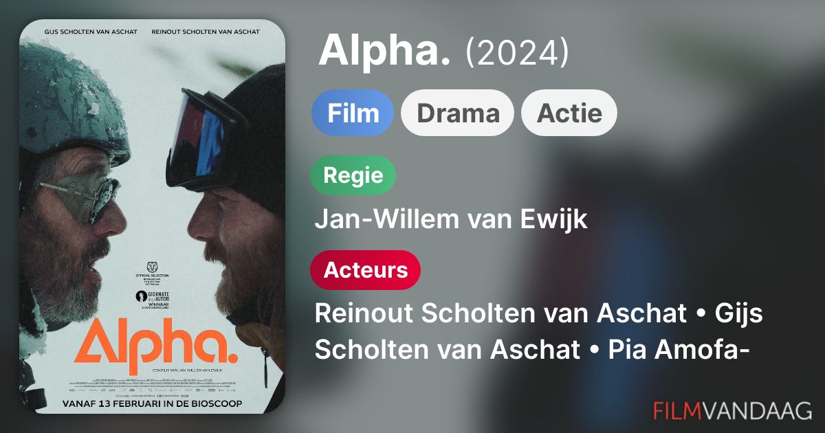 Alpha. (film, 2024) - FilmVandaag.nl
