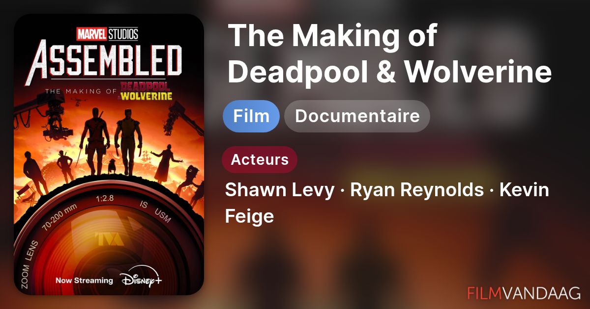 The Making of Deadpool & Wolverine (film, 2024) - FilmVandaag.nl