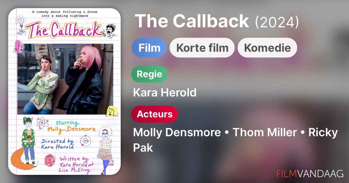The Callback (film, 2024) - FilmVandaag.nl