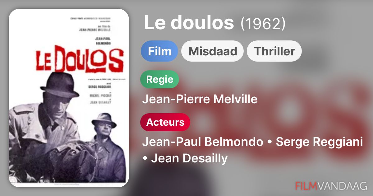 Le doulos (film, 1962) - FilmVandaag.nl