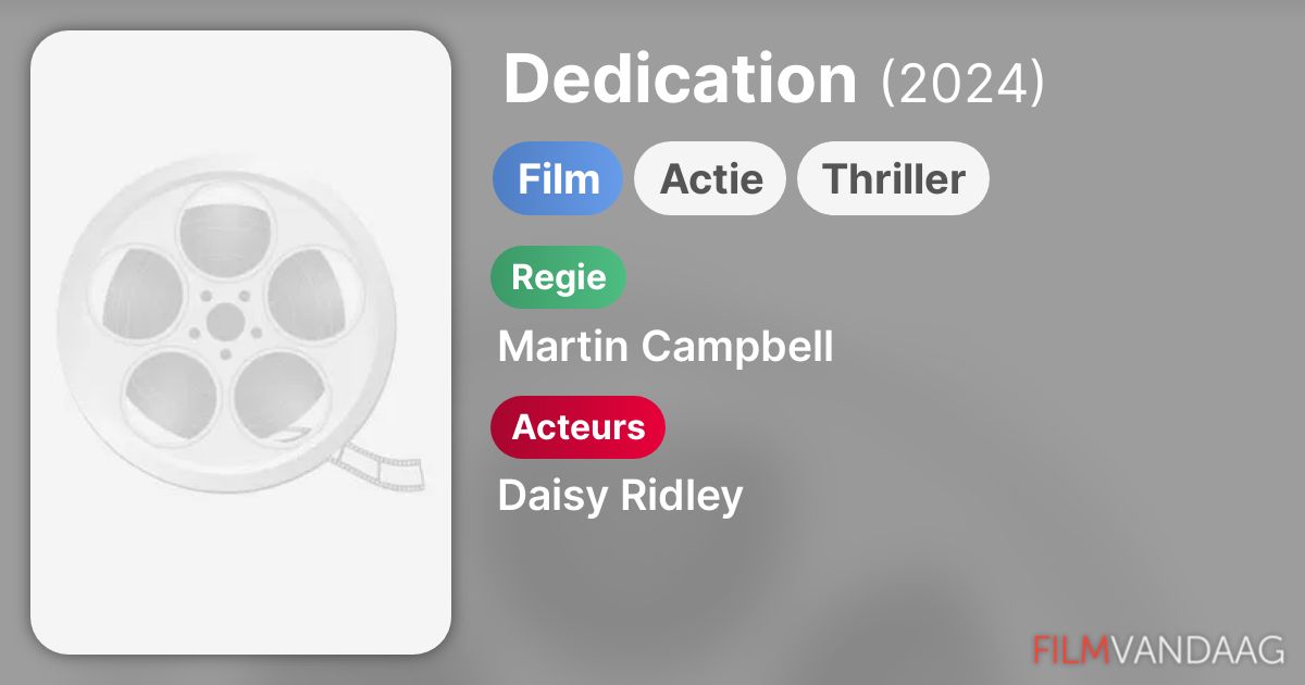 Dedication (film, 2024) - FilmVandaag.nl