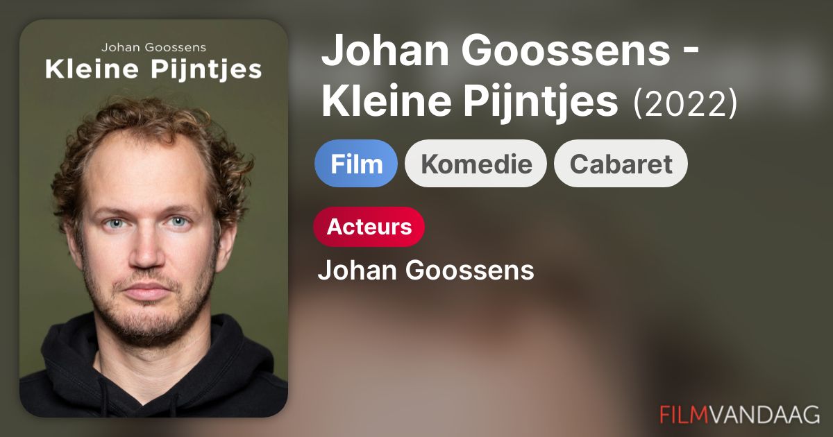 Johan Goossens - Kleine Pijntjes (film, 2022) - FilmVandaag.nl