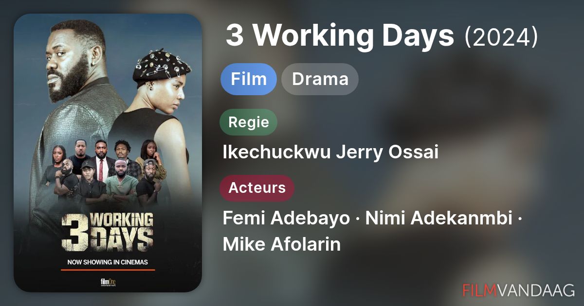 3 Working Days (film, 2024) - FilmVandaag.nl