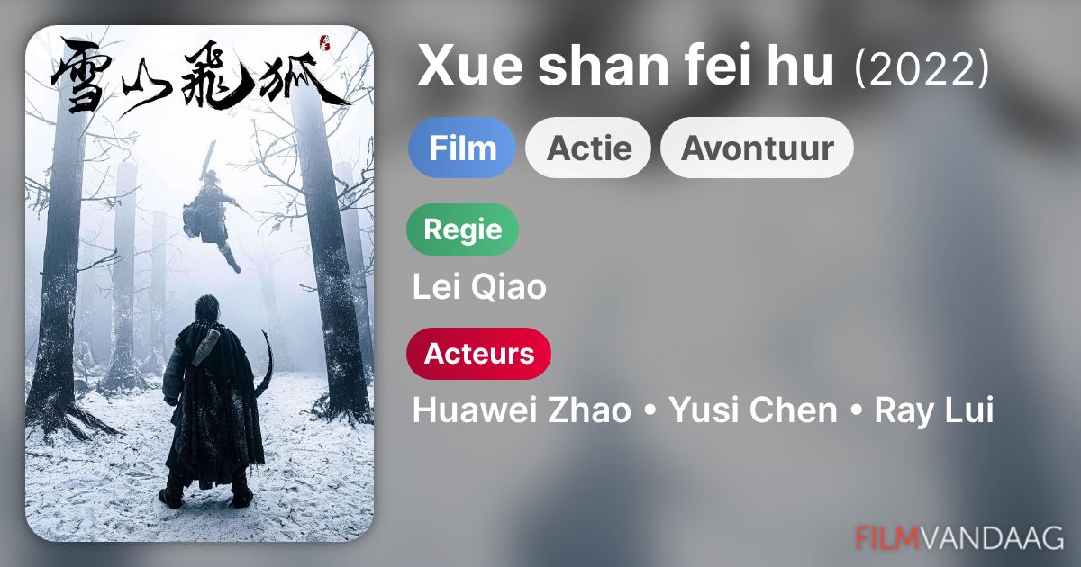 Xue shan fei hu (film, 2022) - FilmVandaag.nl