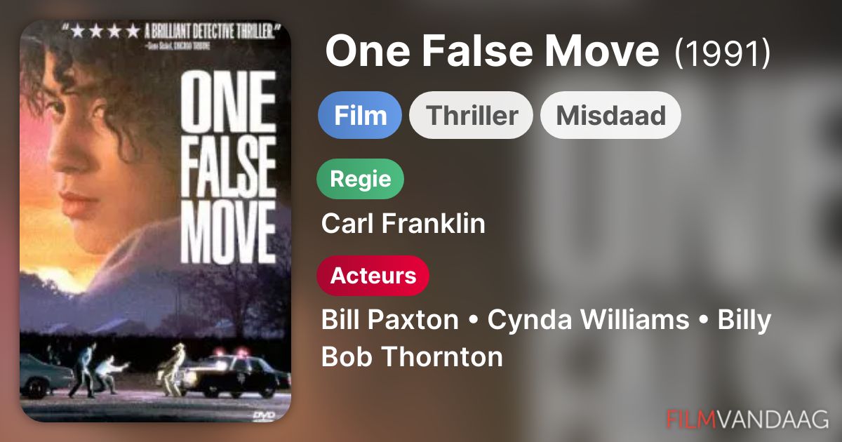 One False Move (film, 1992) - FilmVandaag.nl