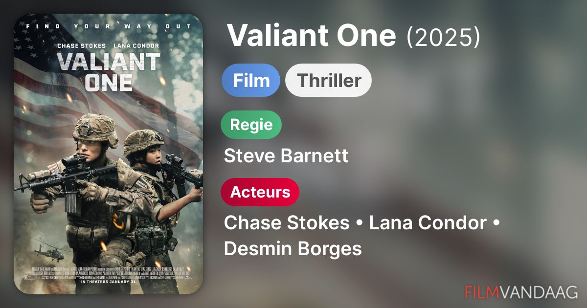 Valiant One (film, 2025) - FilmVandaag.nl