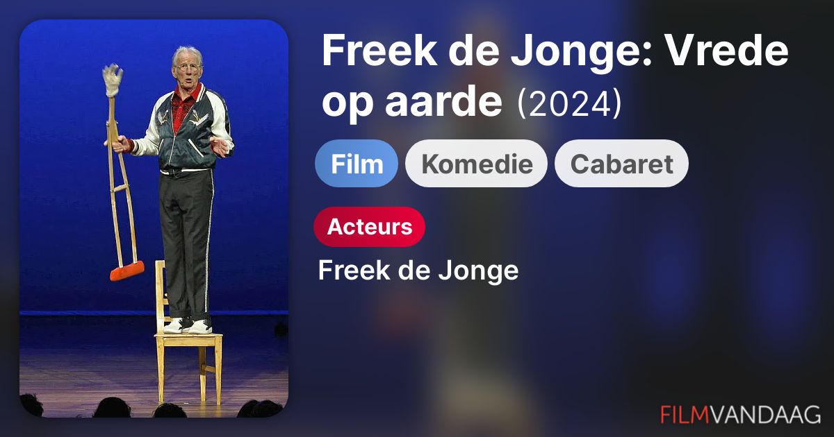 Freek de Jonge: Vrede op aarde (film, 2024) kopen op dvd of blu-ray - FilmVandaag.nl