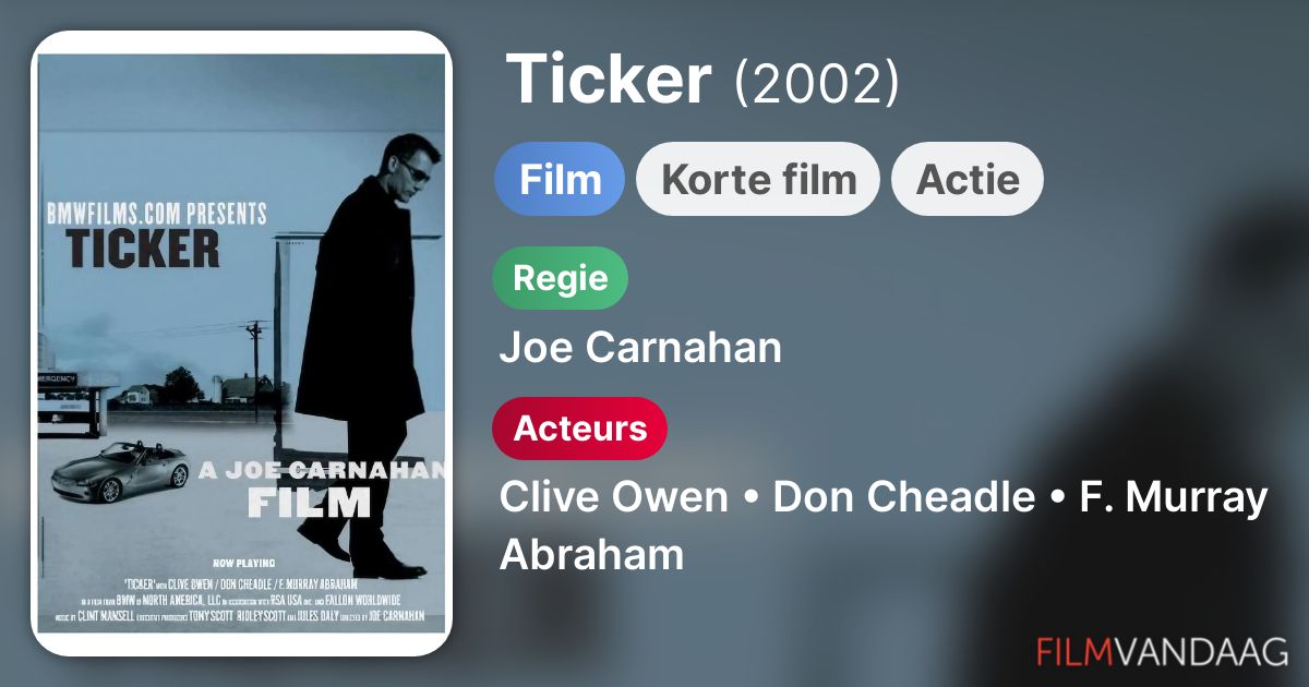 Ticker (film, 2002) - FilmVandaag.nl