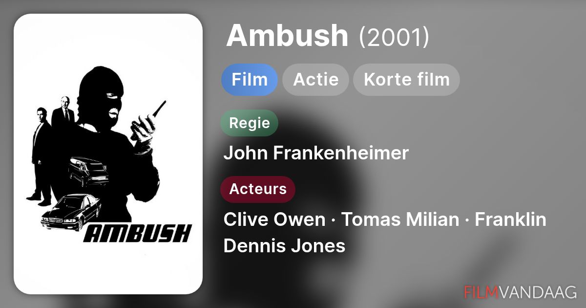 Ambush (film, 2001) - FilmVandaag.nl
