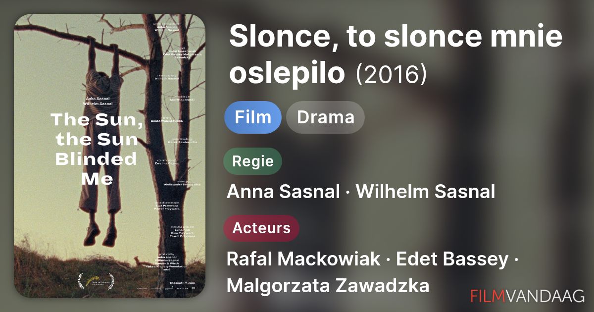 Slonce, to slonce mnie oslepilo (film, 2016) - FilmVandaag.nl