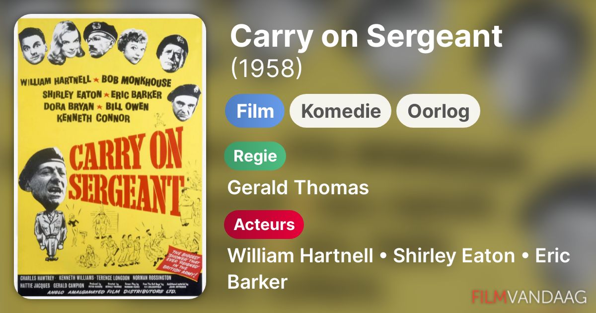 Carry on Sergeant (film, 1958) - FilmVandaag.nl