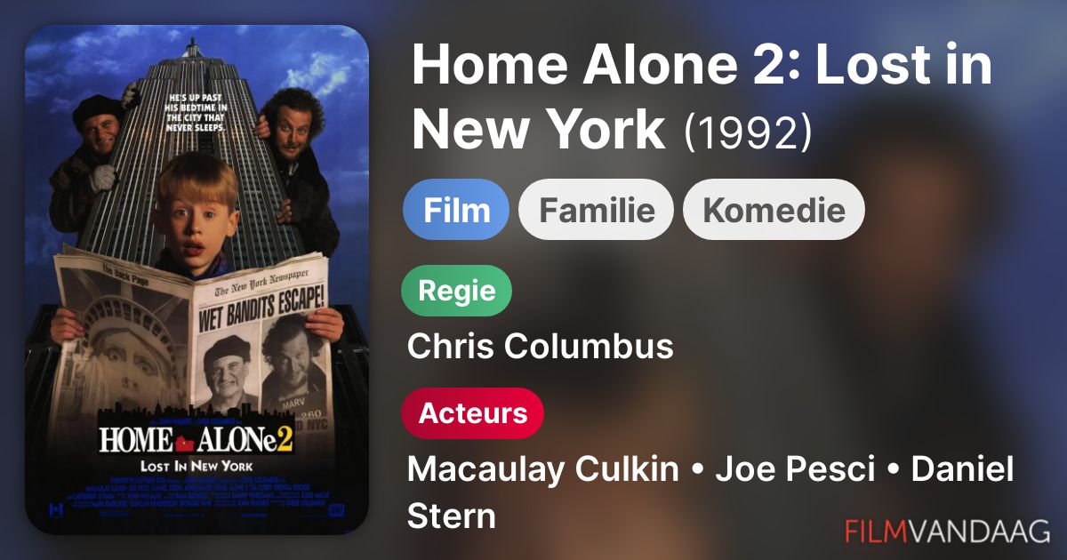 Home Alone 2: Lost in New York (film, 1992) - FilmVandaag.nl