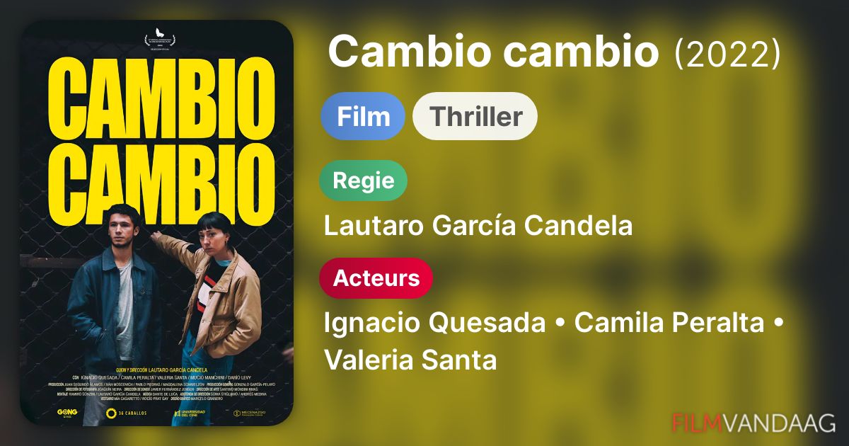 Cambio cambio (film, 2022) - FilmVandaag.nl