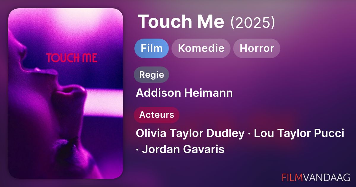 Touch Me (film, 2025) - FilmVandaag.nl