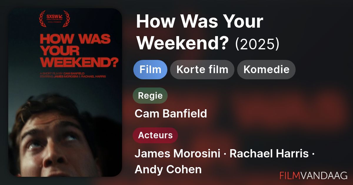 How Was Your Weekend? (film, 2025) - FilmVandaag.nl