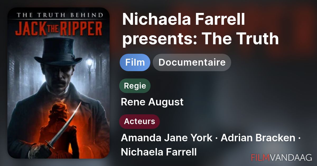 Nichaela Farrell presents: The Truth behind Jack the Ripper (film) Nu ...