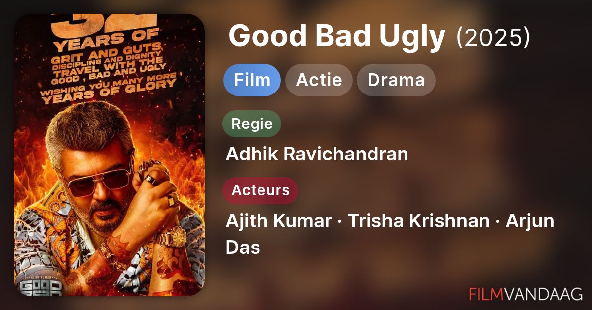 Alle acteurs in Good Bad Ugly (film, 2025) - FilmVandaag.nl