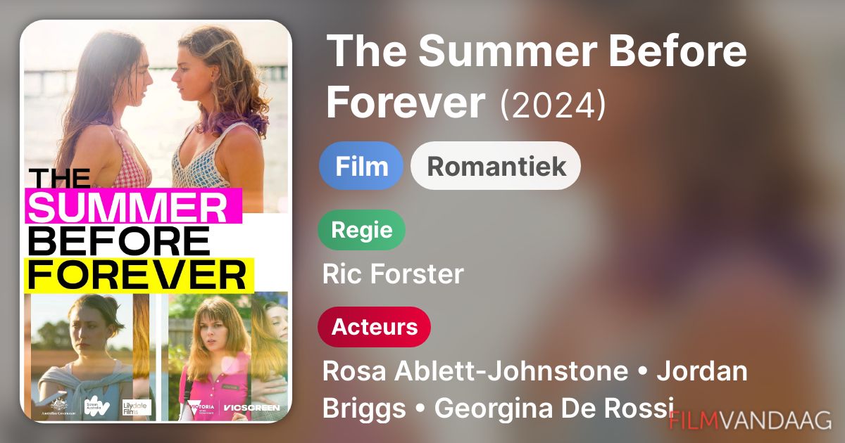Alle acteurs in The Summer Before Forever (film, 2024) - FilmVandaag.nl